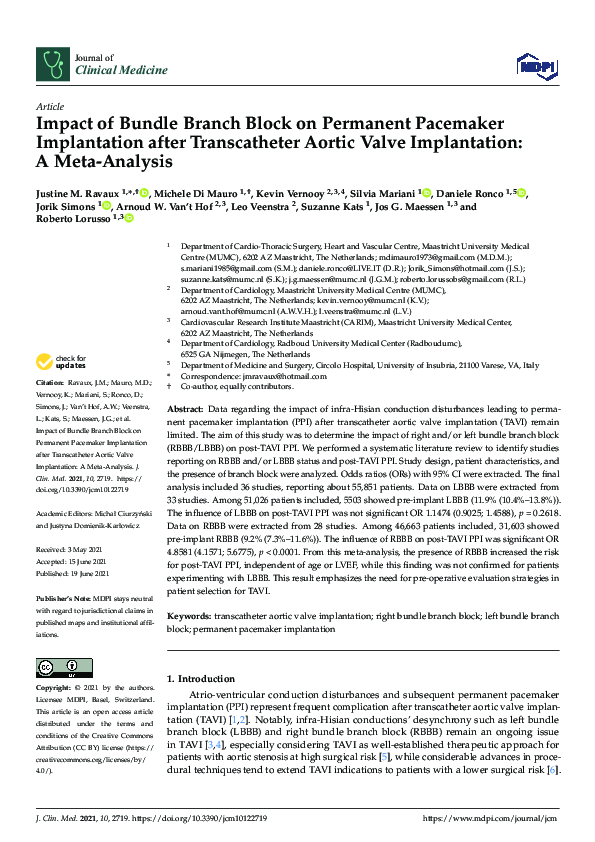 (PDF) Impact of Bundle Branch Block on Permanent Pacemaker Implantation ...