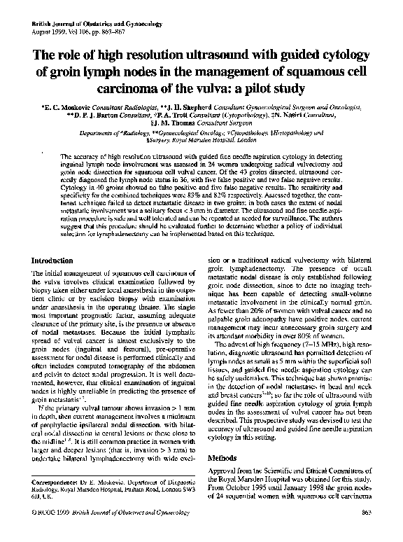 (PDF) The role of high resolution ultrasound with guided cytology of ...