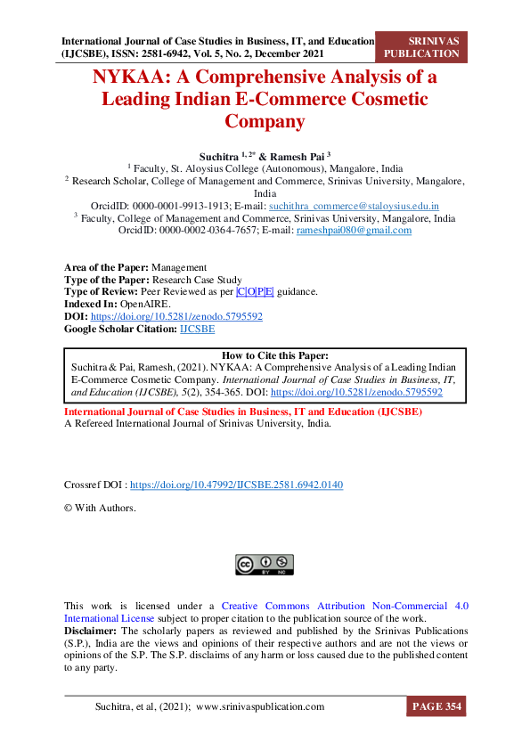 (PDF) NYKAA: A Comprehensive Analysis of a Leading Indian E-Commerce ...