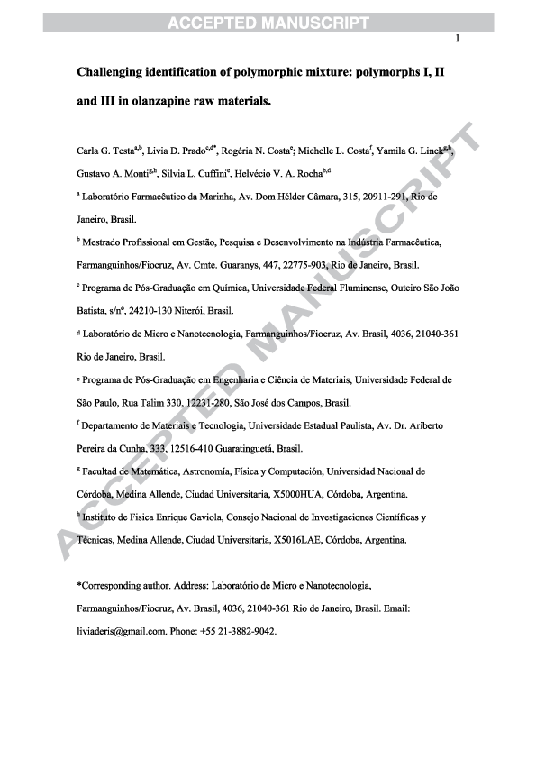 (PDF) Challenging identification of polymorphic mixture: Polymorphs I ...