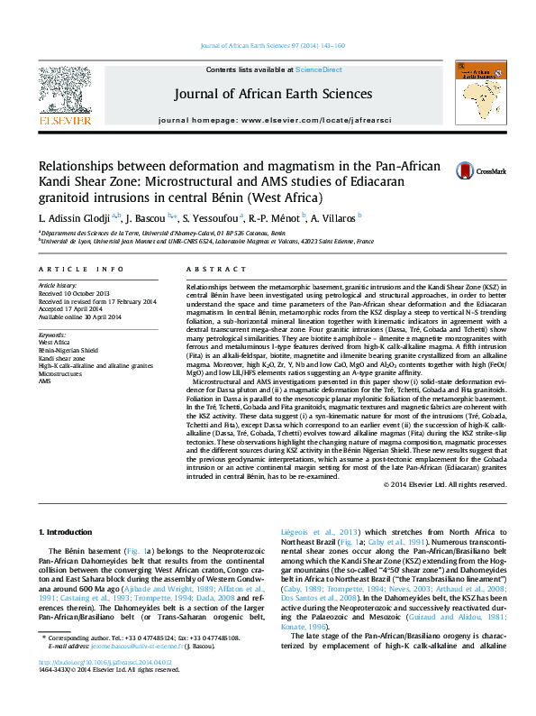 (PDF) Relationships between deformation and magmatism in the Pan ...