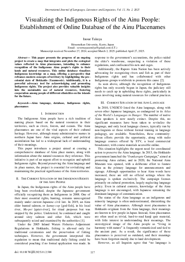 (PDF) Visualizing the Indigenous Rights of the Ainu People ...