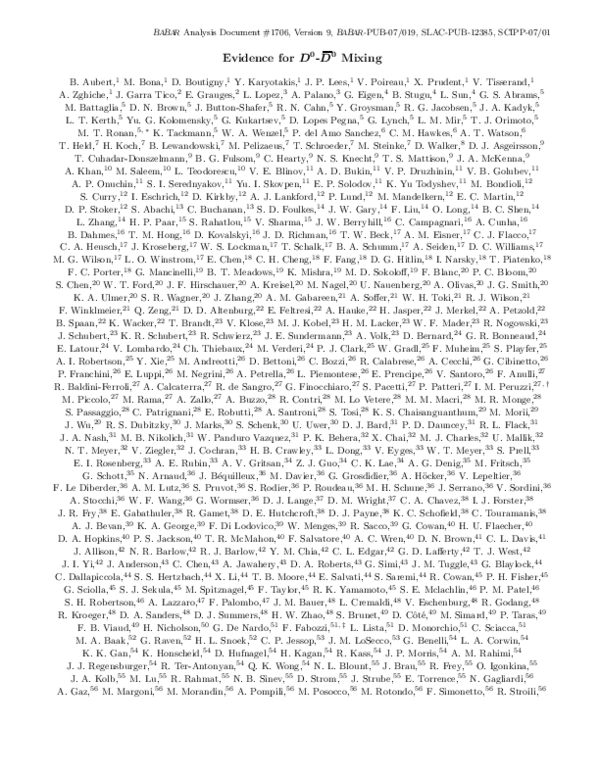 (PDF) Evidence for D°-D° Mixing