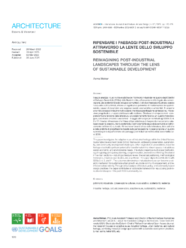 (PDF) Reimagining post-industrial landscapes through the lens of ...