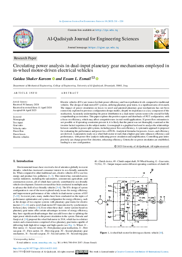 (PDF) Circulating power analysis in dual-input planetary gear ...
