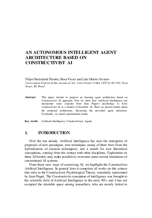 (PDF) An Autonomous Intelligent Agent Architecture Based on ...