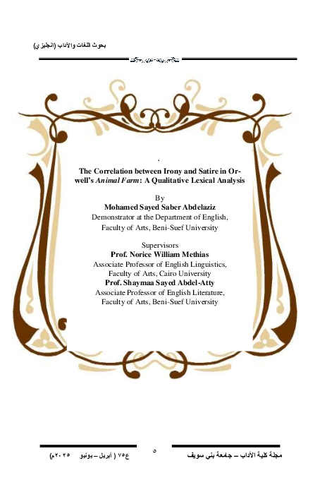 (PDF) The Correlation between Irony and Satire in Orwell’s Animal Farm ...