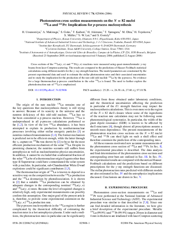 (PDF) Photoneutron cross section measurements on theN ...