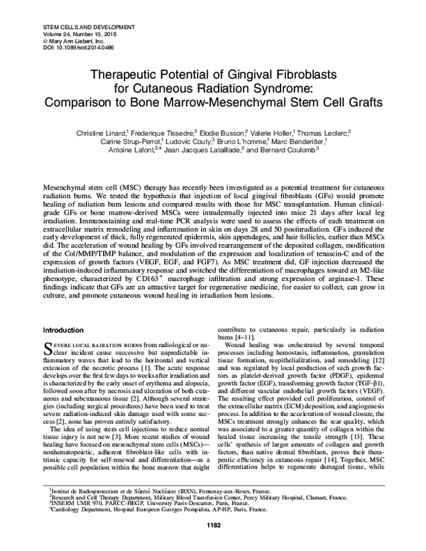 (PDF) Therapeutic Potential of Gingival Fibroblasts for Cutaneous ...