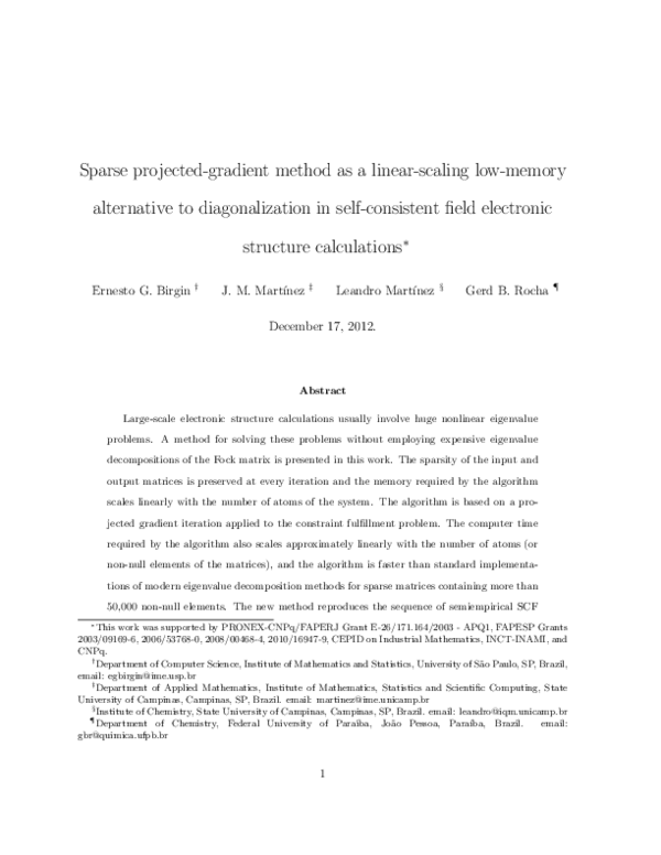 (PDF) Sparse Projected-Gradient Method As a Linear-Scaling Low-Memory Alternative to ...