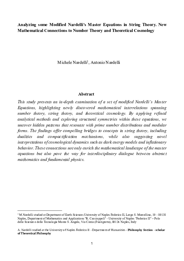 (PDF) Analyzing some Modified Nardelli's Master Equations in String Theory. New Mathematical ...