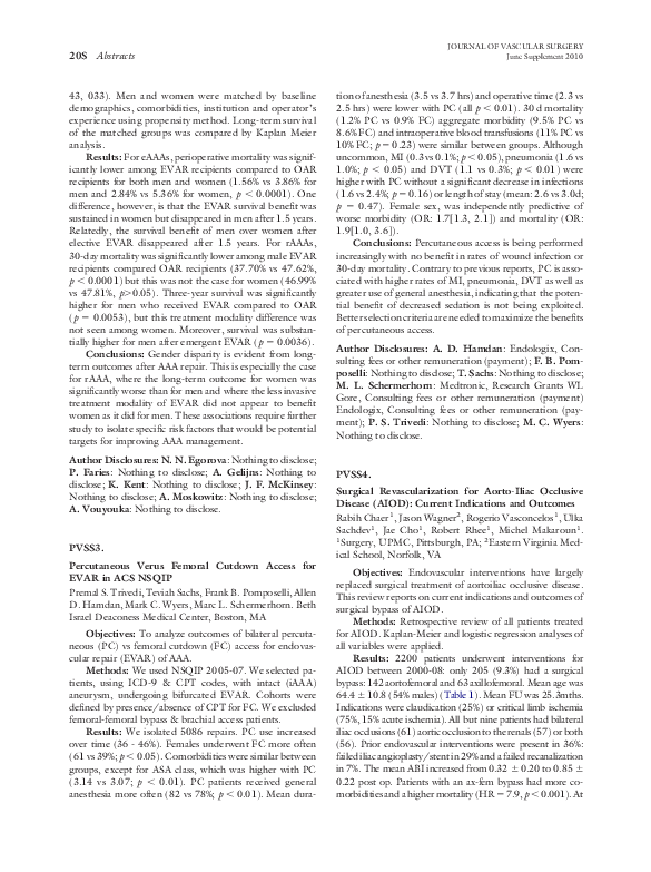 (PDF) PVSS4. Surgical Revascularization for Aorto-Iliac Occlusive ...
