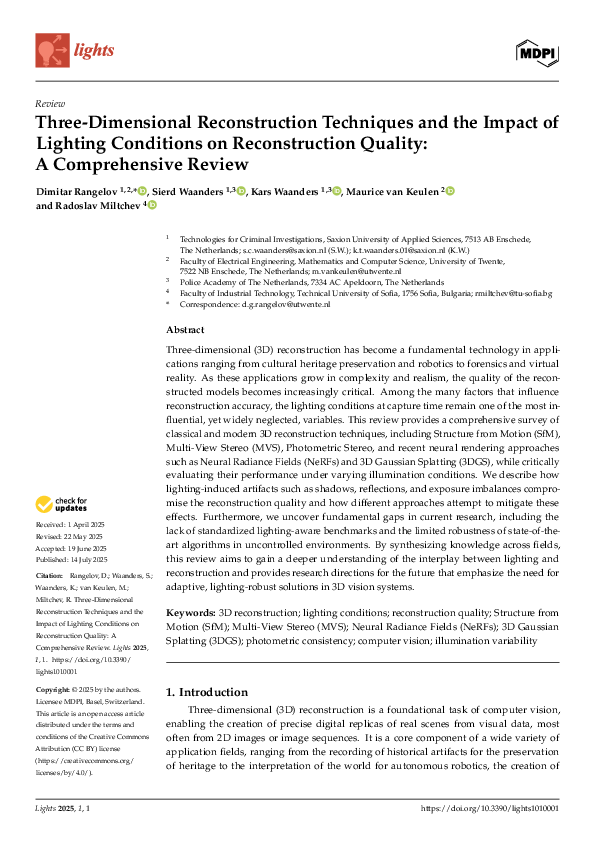 (PDF) Three-Dimensional Reconstruction Techniques and the Impact of ...