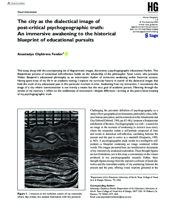 (PDF) The city as the dialectical image of post-critical ...