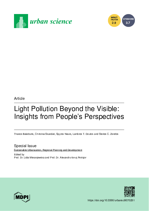 (PDF) Light Pollution Beyond the Visible: Insights from People's Perspectives