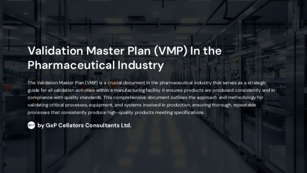 (PDF) Validation Master Plan (VMP) In the Pharmaceutical Industry