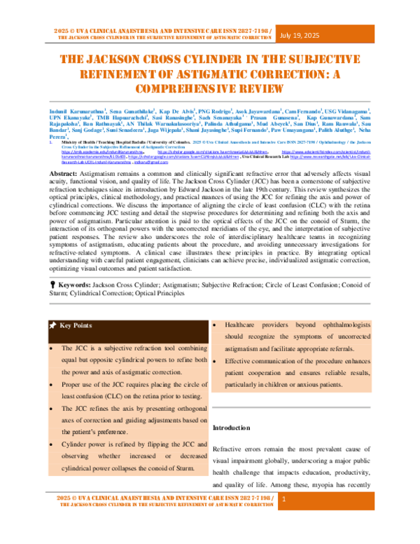 (PDF) The Jackson Cross Cylinder in the Subjective Refinement of ...