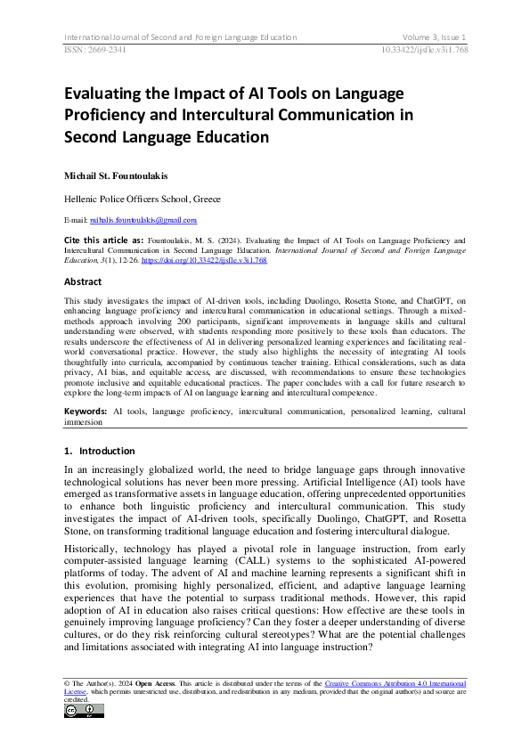 (PDF) Evaluating the Impact of AI Tools on Language Proficiency and ...
