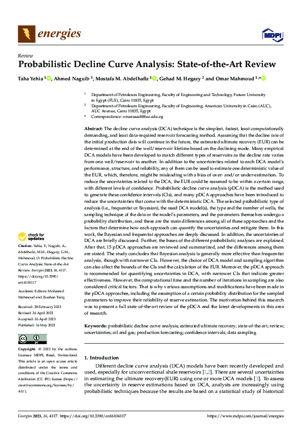 (PDF) Probabilistic Decline Curve Analysis: State-of-the-Art Review