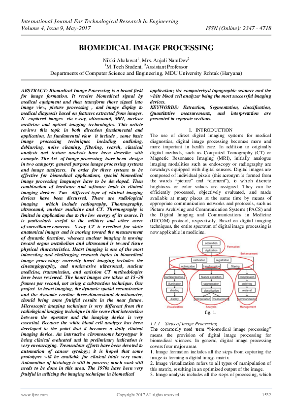 (PDF) Biomedical Image Processing