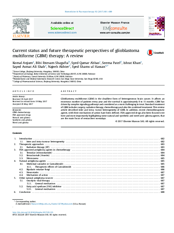 (PDF) Current status and future therapeutic perspectives of ...