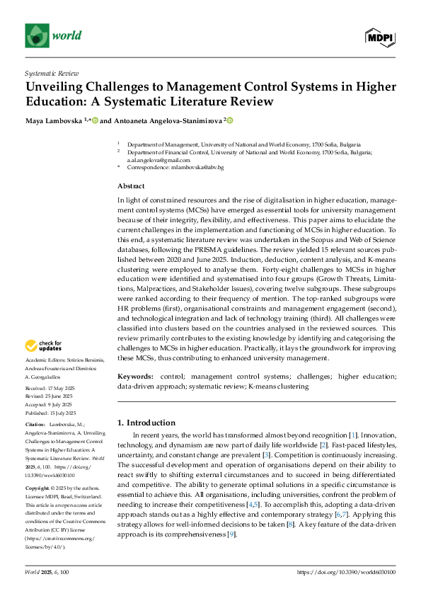 (PDF) Unveiling Challenges to Management Control Systems in Higher ...