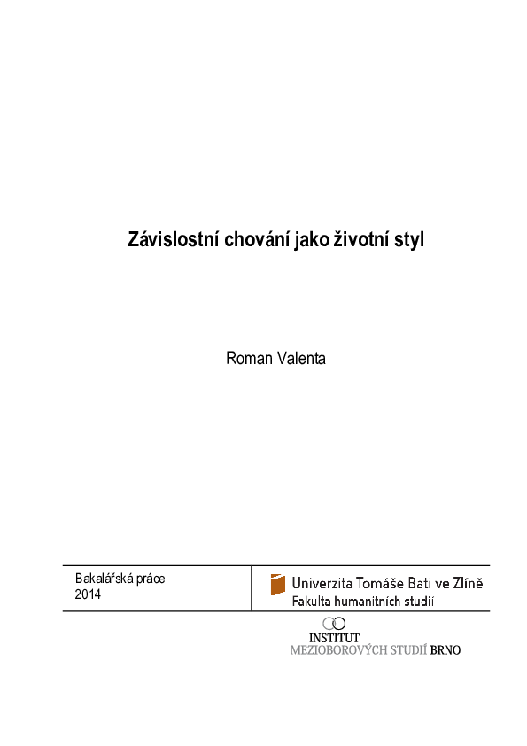 (PDF) Závislostní chování jako životní styl