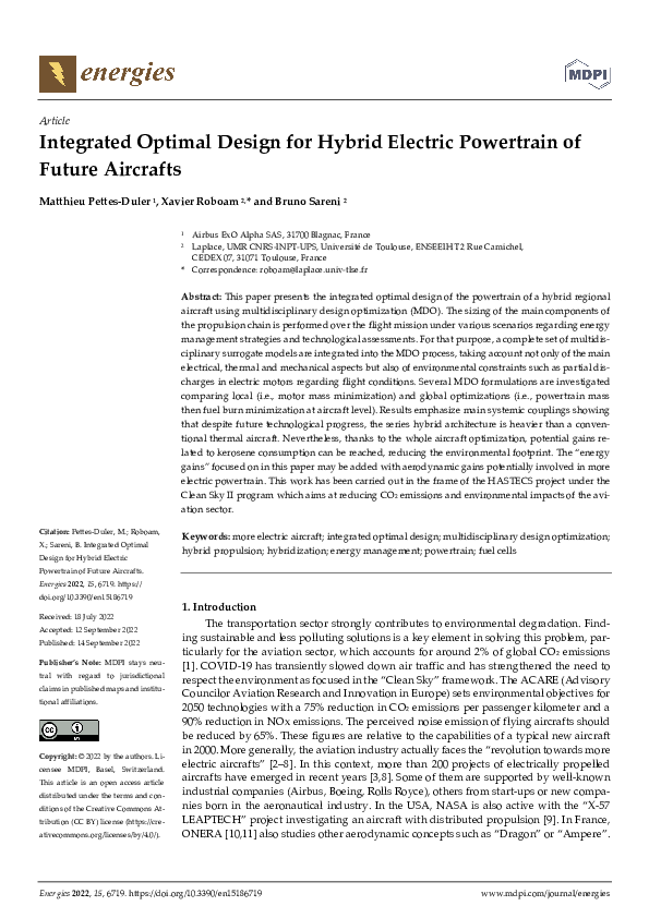 (PDF) Integrated Optimal Design for Hybrid Electric Powertrain of ...