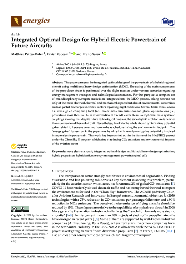 (PDF) Integrated Optimal Design for Hybrid Electric Powertrain of ...