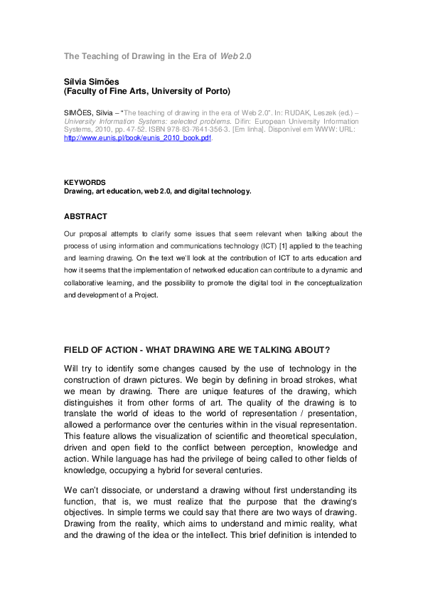 (PDF) The teaching of DRAWING in the era of Web 2.0