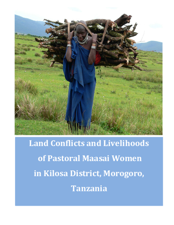 (PDF) Land conflicts and livelihoods of pastoral Maasai women in Kilosa District, Morogoro, Tanzania