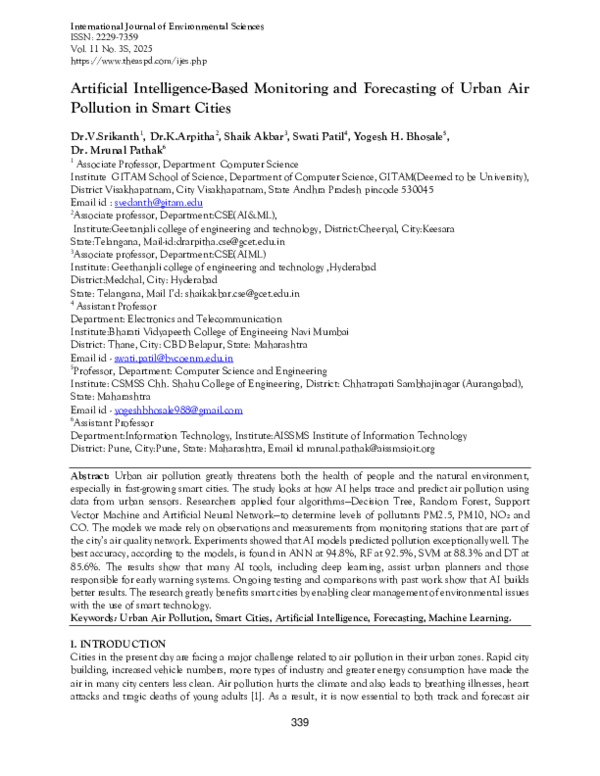 (PDF) Artificial Intelligence-Based Monitoring and Forecasting of Urban Air Pollution in Smart ...