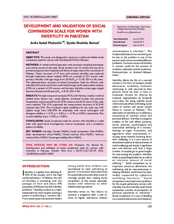 (PDF) Development and Validation of Social Comparison Scale for Women ...
