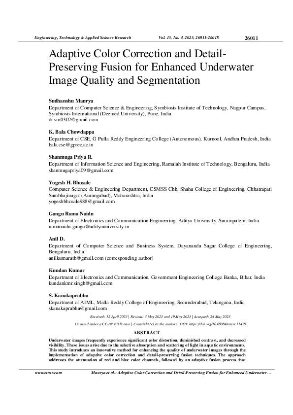 (PDF) Adaptive Color Correction and Detail-Preserving Fusion for Enhanced Underwater Image ...