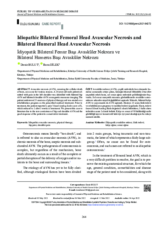 (PDF) Idiopathic Bilateral Femoral Head Avascular Necrosis and ...