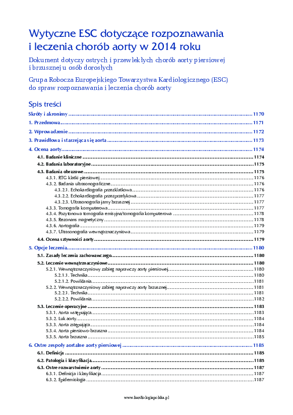 (PDF) 2014 ESC Guidelines on the diagnosis and treatment of aortic diseases