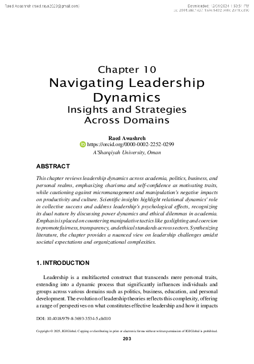 (PDF) Navigating Leadership Dynamics: Insights and Strategies Across ...