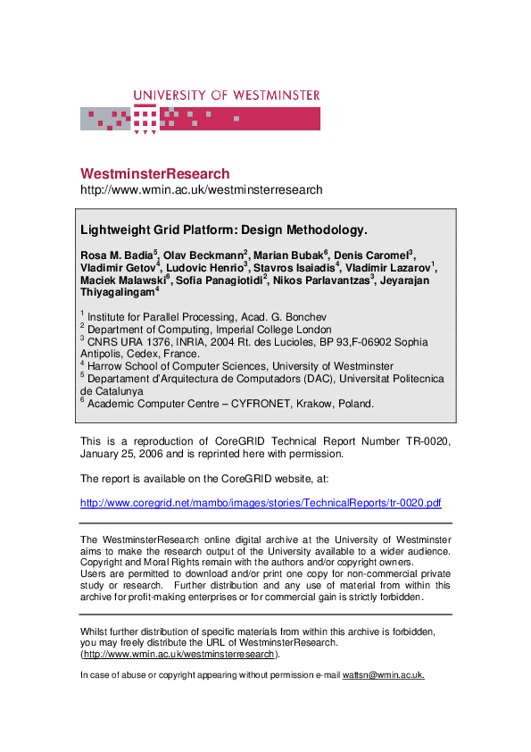(PDF) Lightweight grid platform: Design methodology