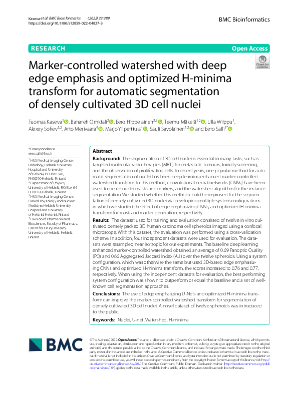 (PDF) Marker-controlled watershed with deep edge emphasis and optimized H-minima transform for ...