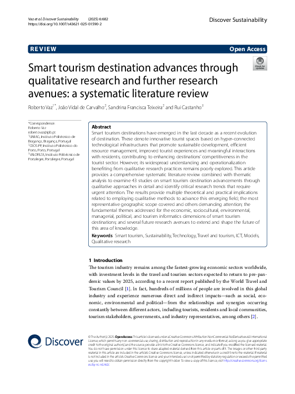 (PDF) Smart tourism destination advances through qualitative research ...
