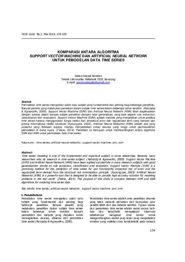 (PDF) Komparasi Antara Algoritma Support Vector Machine Dan Artificial ...