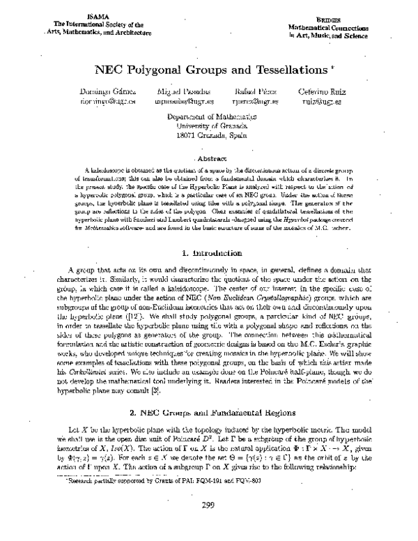 (PDF) NEC Polygonal Groups and Tessellations