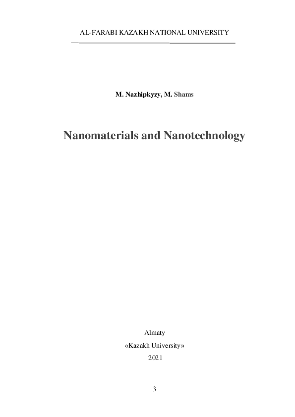 (PDF) Nanomaterials and Nanotechnology