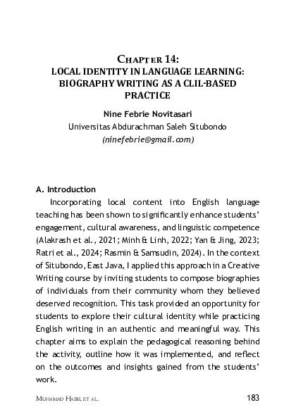 (PDF) Local Identity in Language Learning: Biography Writing as a CLIL ...