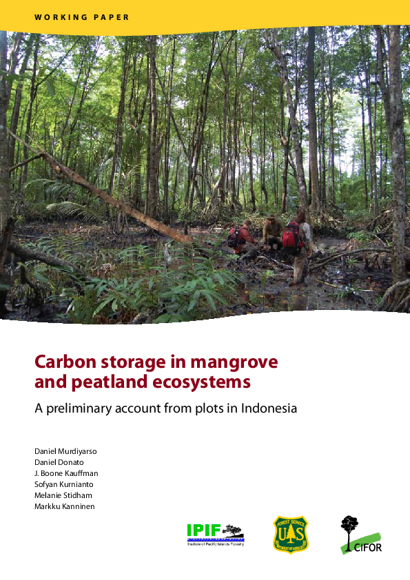 (PDF) Carbon storage in mangrove and peatland ecosystems: a preliminary ...