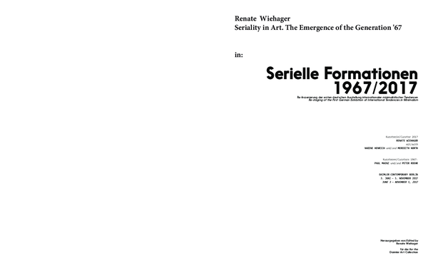 (PDF) Seriality in Art. 1960s Conceptual and Minimal Art_Serielle ...