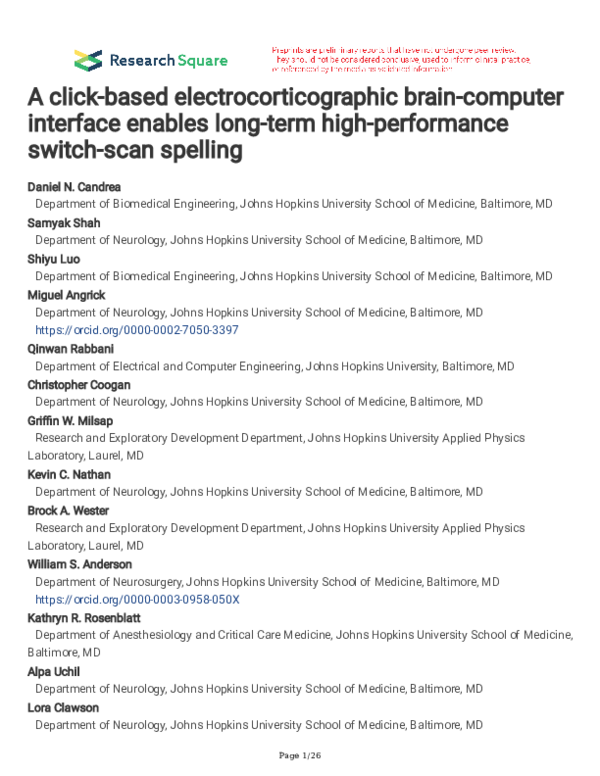 (PDF) A click-based electrocorticographic brain-computer interface ...
