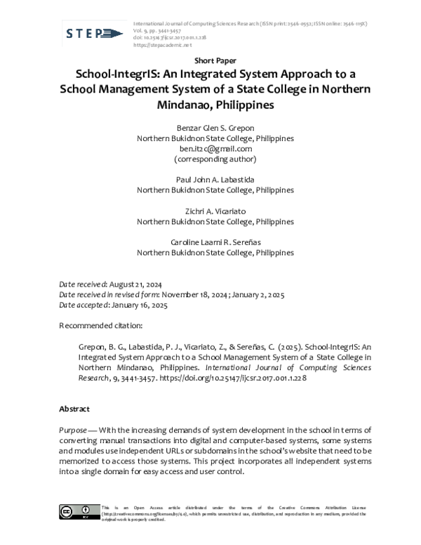 (PDF) School-IntegrIS: An Integrated System Approach to a School Management System of a State ...