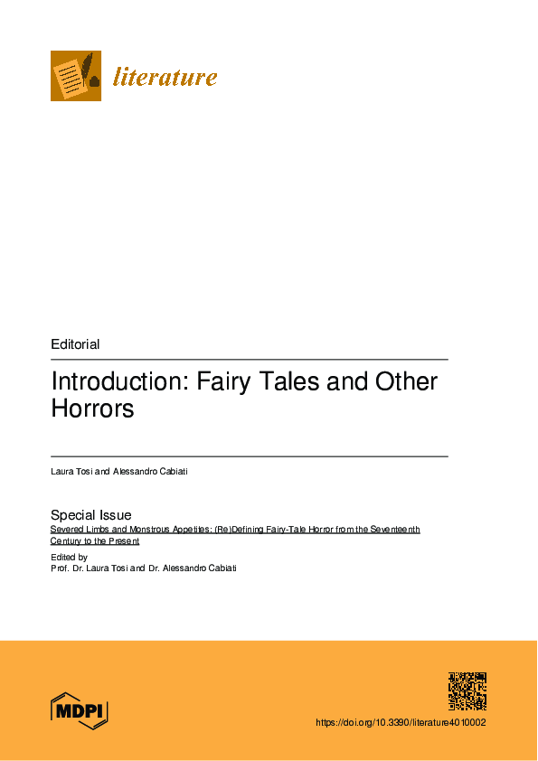 (PDF) Introduction: Fairy Tales and Other Horrors