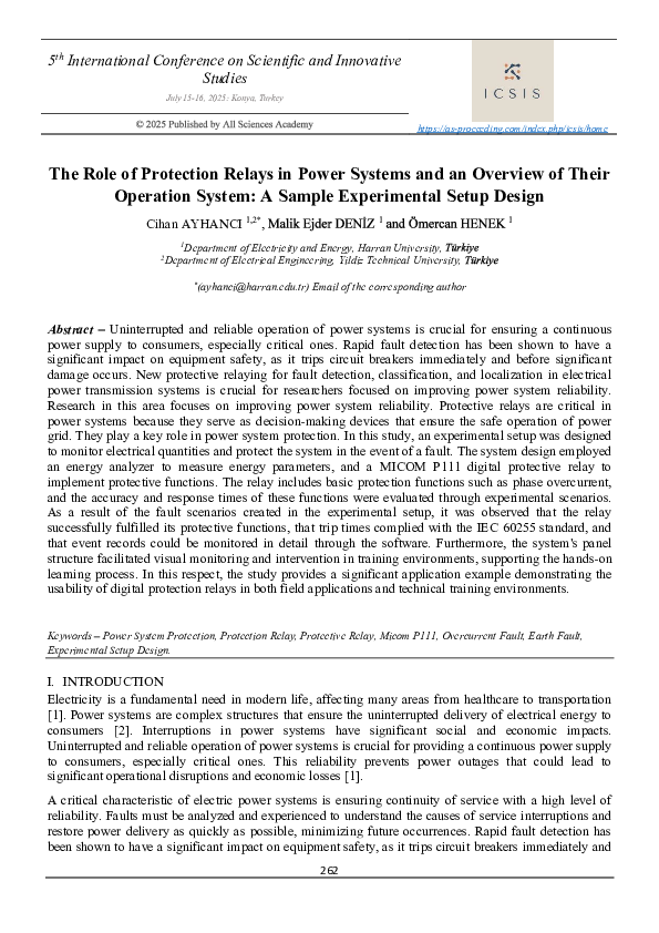 (PDF) The Role of Protection Relays in Power Systems and an Overview of ...
